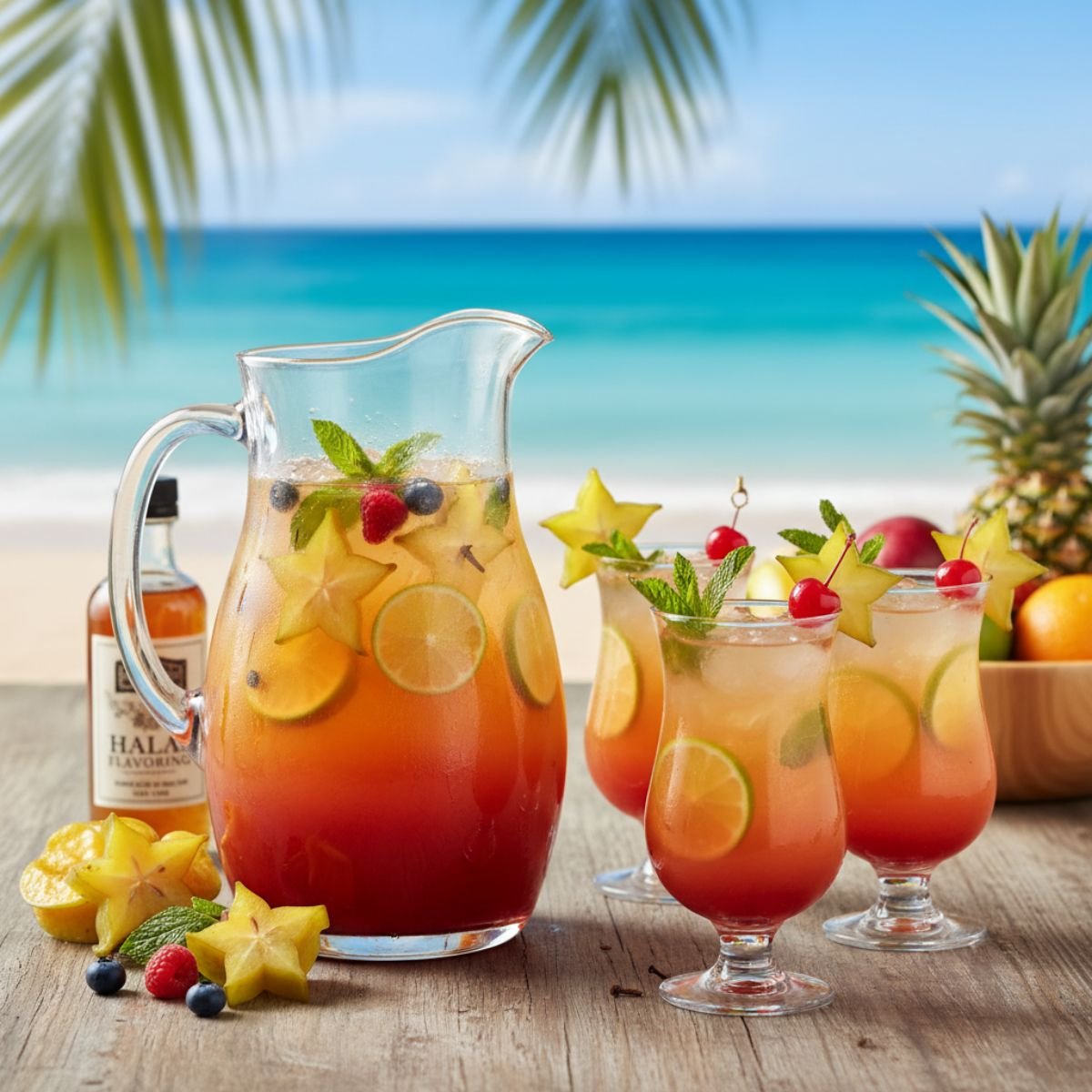 Halal Rum Punch Recipe – Tropical Non-Alcoholic Delight